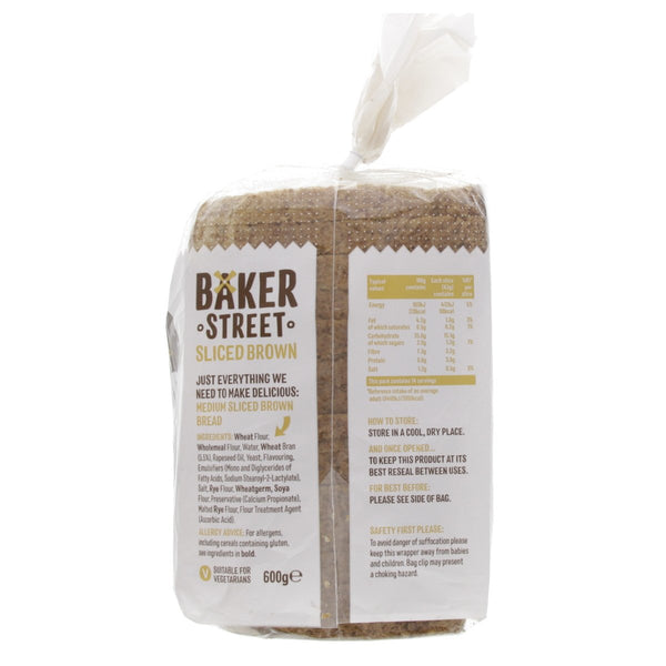 Baker Street Medium Brown Sliced Bread 600 g | GETIT.QA