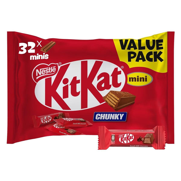 Kit Kat Chunky Mini Wafer Bars Covered With Milk Chocolate 32 pcs 500 g ...