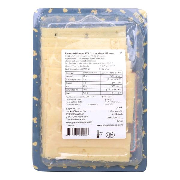 Jacks Cheese Emmental Slices 150 g | GETIT.QA