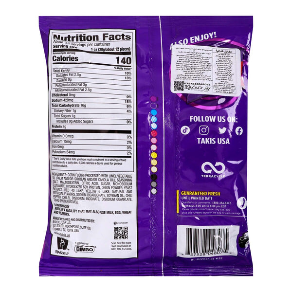 Takis Fuego Hot Chili Pepper & Lime Tortilla Chips Artificially ...