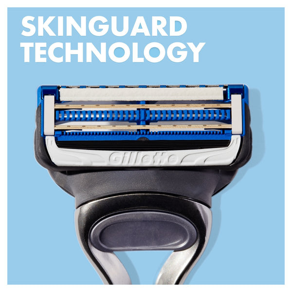 GETIT.QA | GILLETTE SKINGUARD RAZOR HANDLE + 2 BLADES | COD available