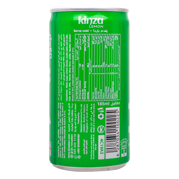 Kinza Carbonated Drink Lemon 185 ml | GETIT.QA