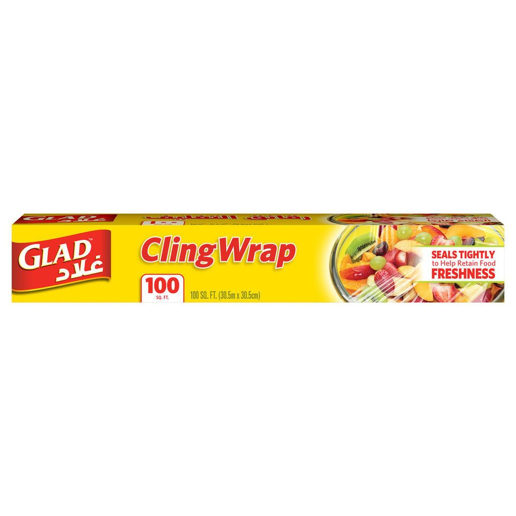 Glad Cling Wrap Clear Plastic Loop 100 sq. ft. | GETIT.QA