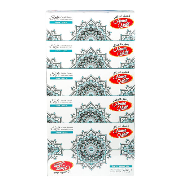 Home Mate Facial Tissue 2ply 6 x 150 Sheets | GETIT.QA