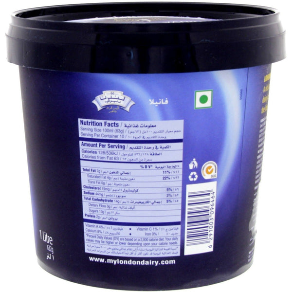 GETIT.QA | LONDON DAIRY VANILLA ICE CREAM 1 LITRE | COD available