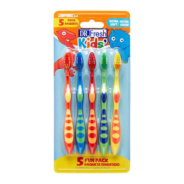 GETIT.QA | DR. FRESH KIDS MIX TOOTHBRUSH BLISTER EXTRA SOFT 5 PCS | COD ...