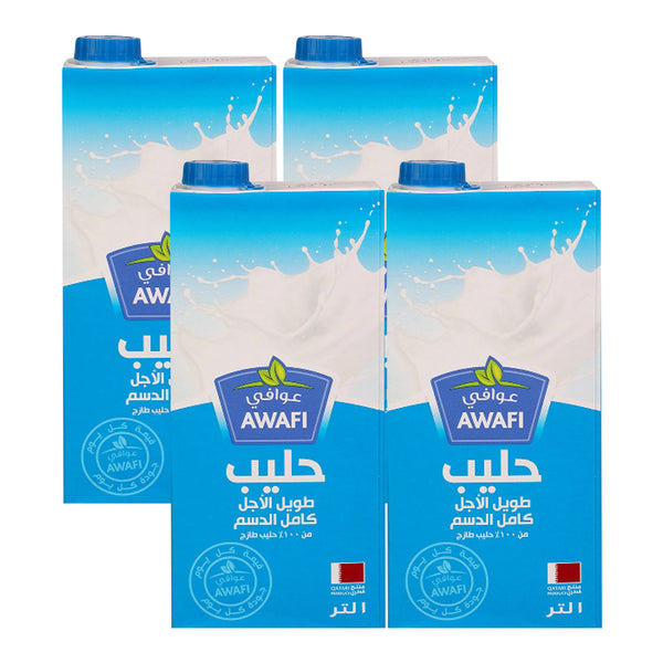 Awafi Full Fat Long Life Milk 1Litre | GETIT.QA