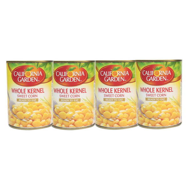 California Garden Sweetcorn Whole Kernel Value Pack 4 x 400 g | GETIT.QA