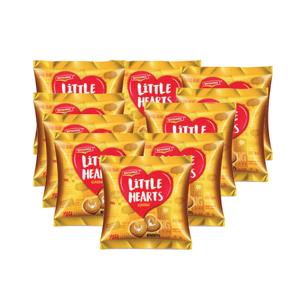Britannia Little Hearts Biscuits 10 x 50.5g