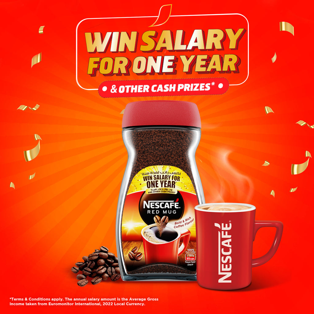 GETIT.QA | NESCAFE RED MUG INSTANT COFFEE 190G | COD available