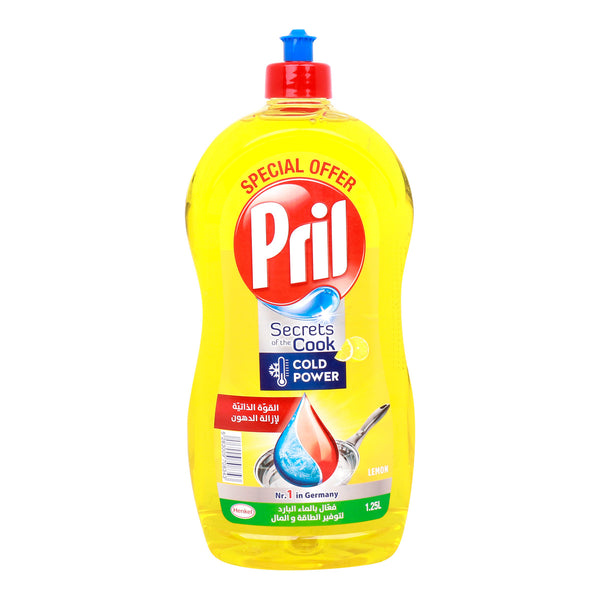 Pril Cold Power Lemon Dishwashing Liquid Value Pack 1.25 Litres | GETIT.QA