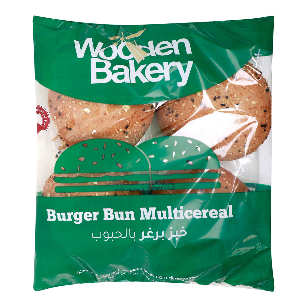 Wooden Bakery Burger Bun Multicereal, 330 g | GETIT.QA