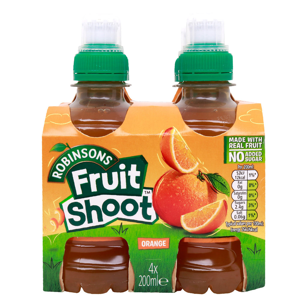 Robinsons No Added Sugar Orange Fruit Shoot Drink 4 x 200 ml | GETIT.QA