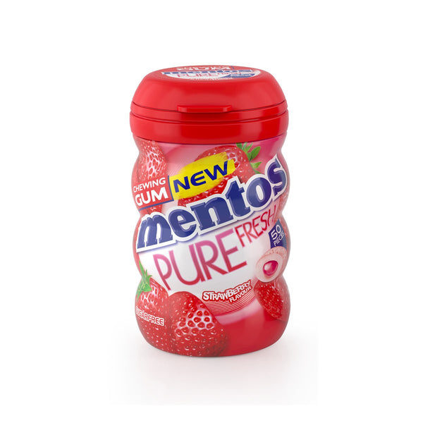Mentos Pure Fresh Sugar Free Chewing Gum Strawberry Flavour 50 pcs ...
