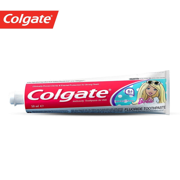 Colgate Kids Girls Fluoride Toothpaste 6+ Barbie 50 ml | GETIT.QA