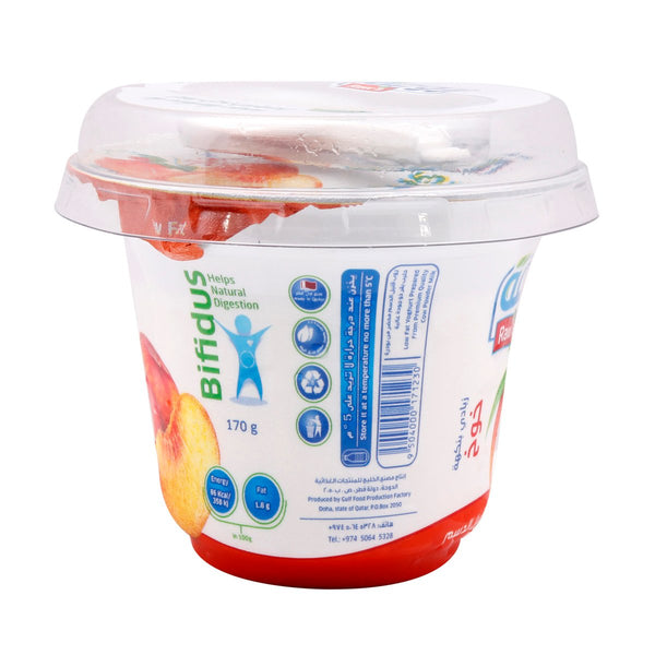 Rawa Peach Flavored Yoghurt Low Fat 170g | GETIT.QA