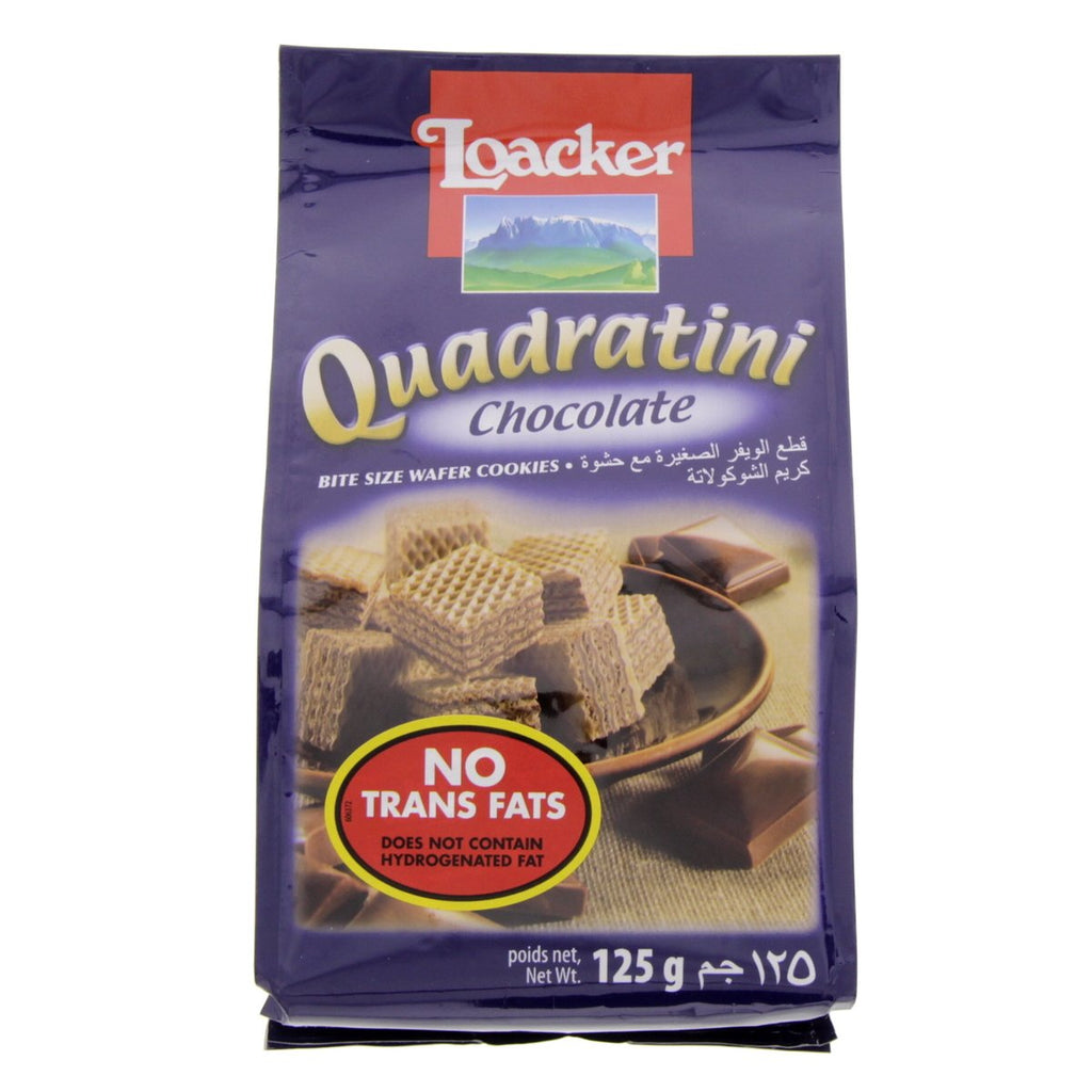 GETIT.QA | LOACKER QUADRATINI CHOCOLATE BITE SIZE WAFER COOKIES 125G ...