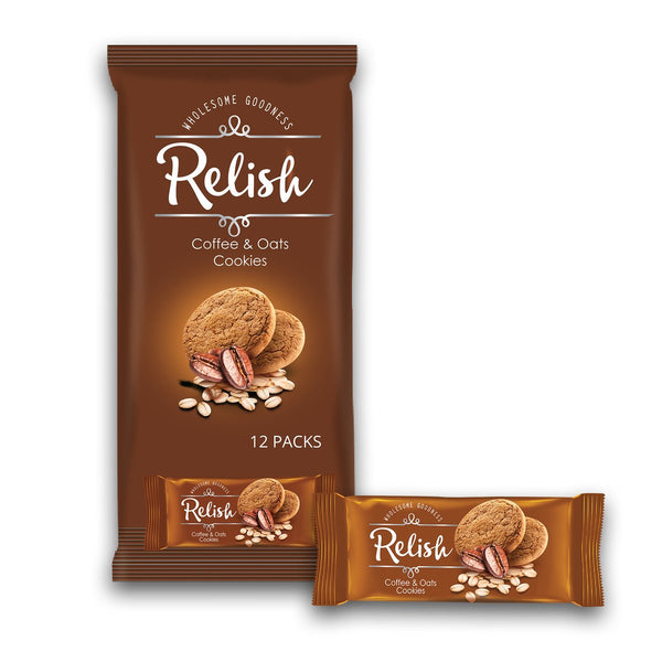 Relish Coffee & Oats Cookies 12 x 42g | GETIT.QA