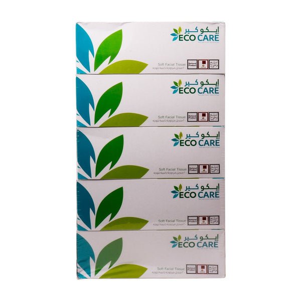GETIT.QA | ECO CARE FACIAL TISSUE 2PLY 5 X 200PCS | COD available