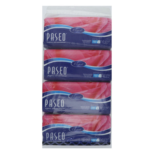 Paseo Elegant Facial Tissue Softness (Non-Perfumed) 2ply 4 x 280 Sheets ...